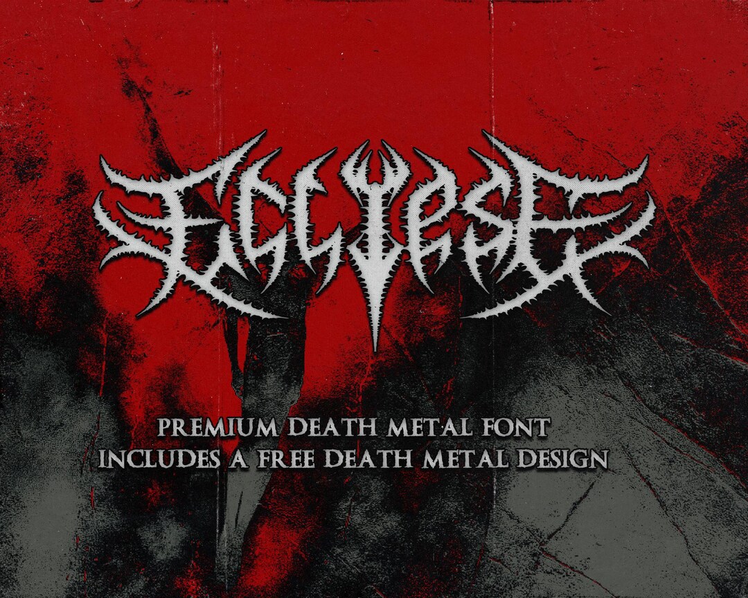 Death Metal Font 3 + Brutal Design for Logos, Posters, Album Covers ...