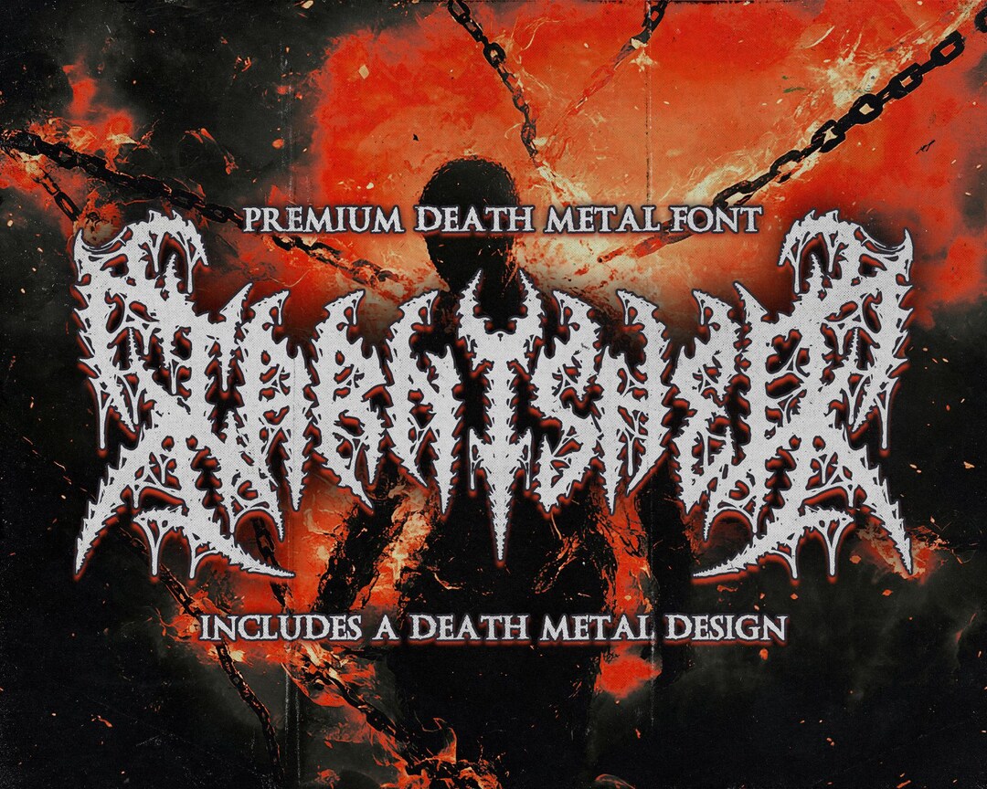 Death Metal Font 5 + Brutal Design for Logos, Posters, Album Covers ...