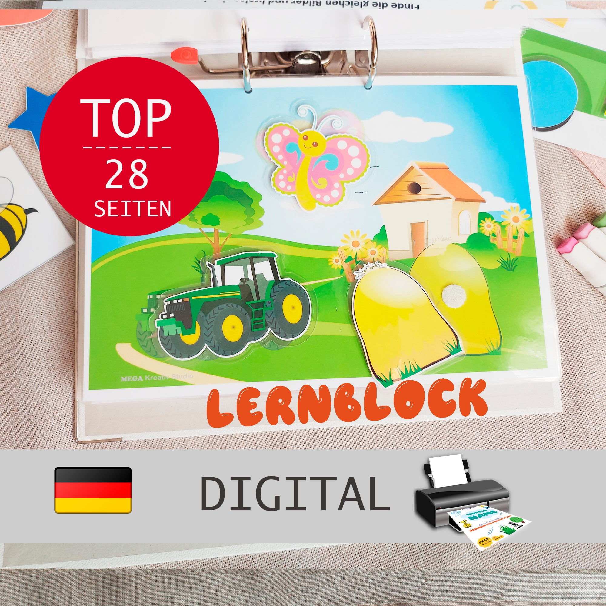 Learning Block German Busybook Preschool Worksheets - Etsy