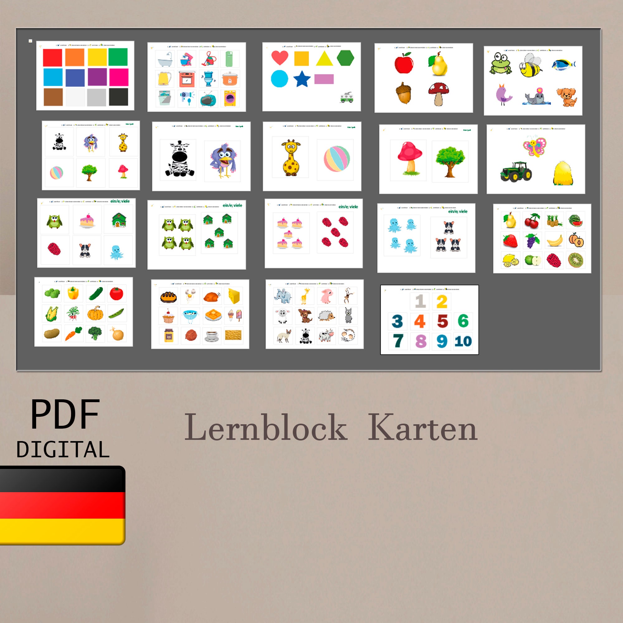 Learning Block German Busybook Preschool Worksheets - Etsy