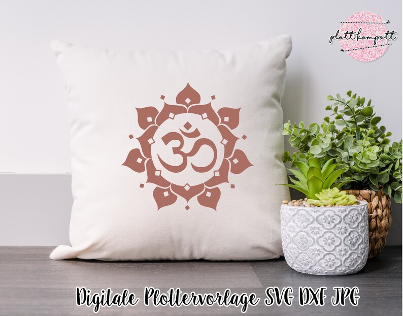 Plotter File Om Sun SVG DXF JPG Plotter Template Yoga Joga Symbol Om ...