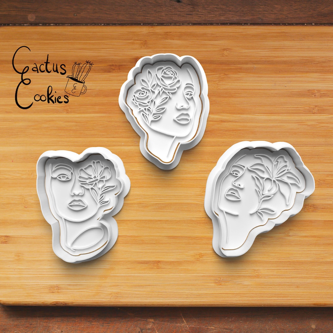 Line Art Woman Cookie Cutter STL File (digital Download) - Etsy