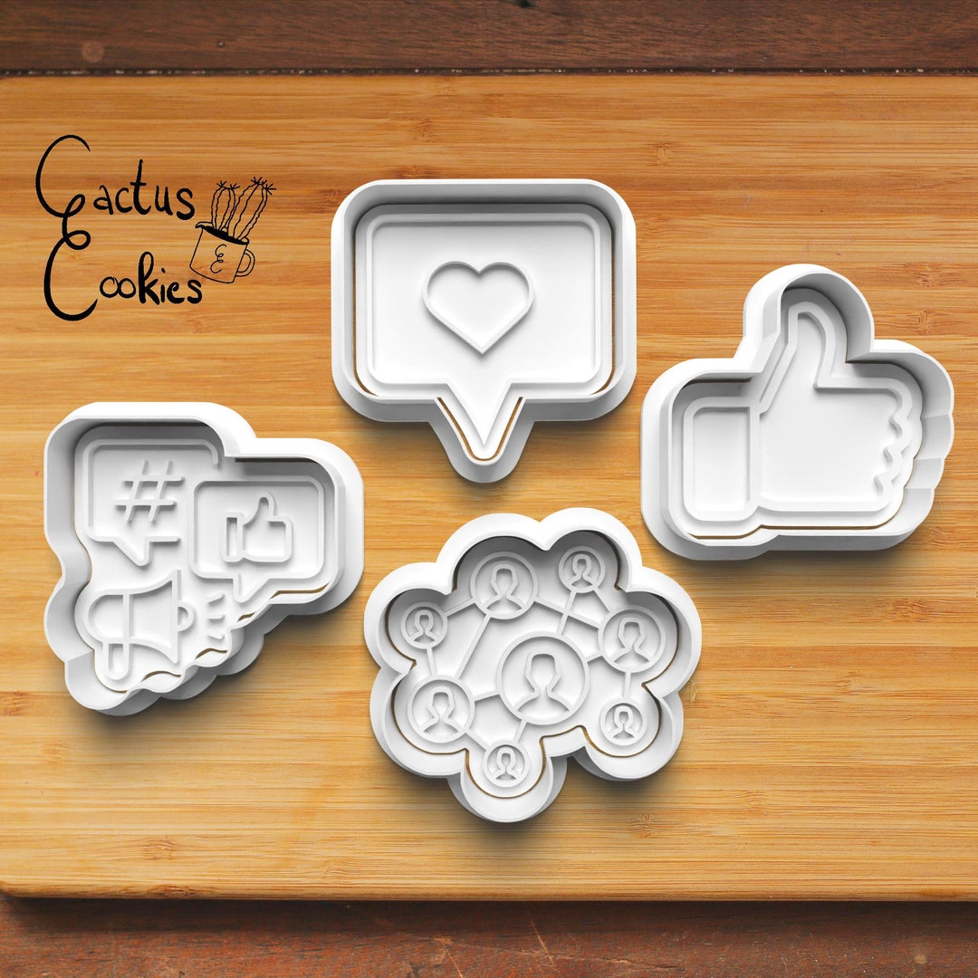 Digital STL File Download for Social Media Cookie Cutter - Etsy