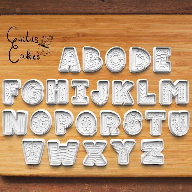 Alphabet Fondant Cutters - Etsy