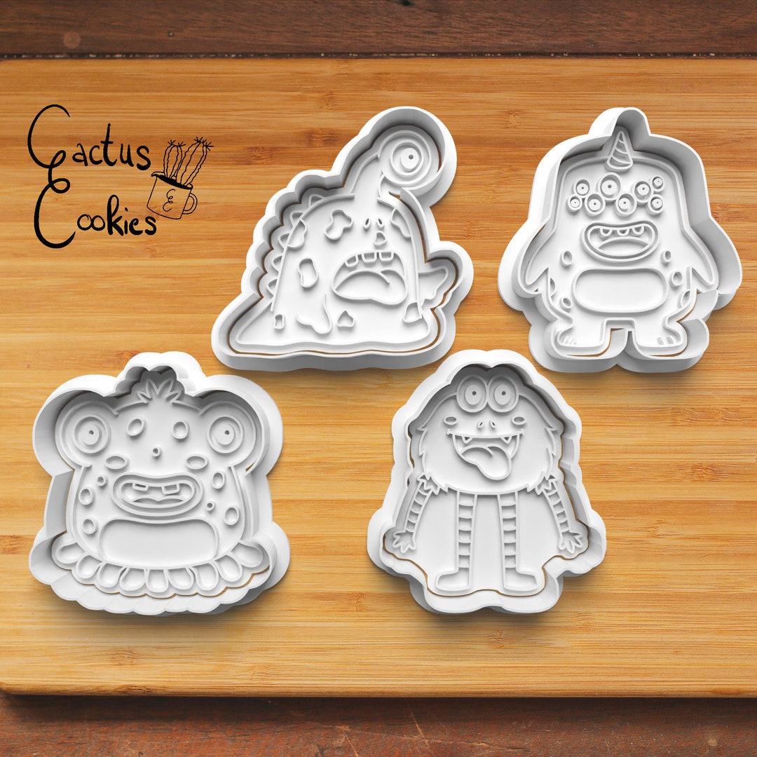 Monster Cookie Cutter STL File (digital Download) Oct22 - Etsy