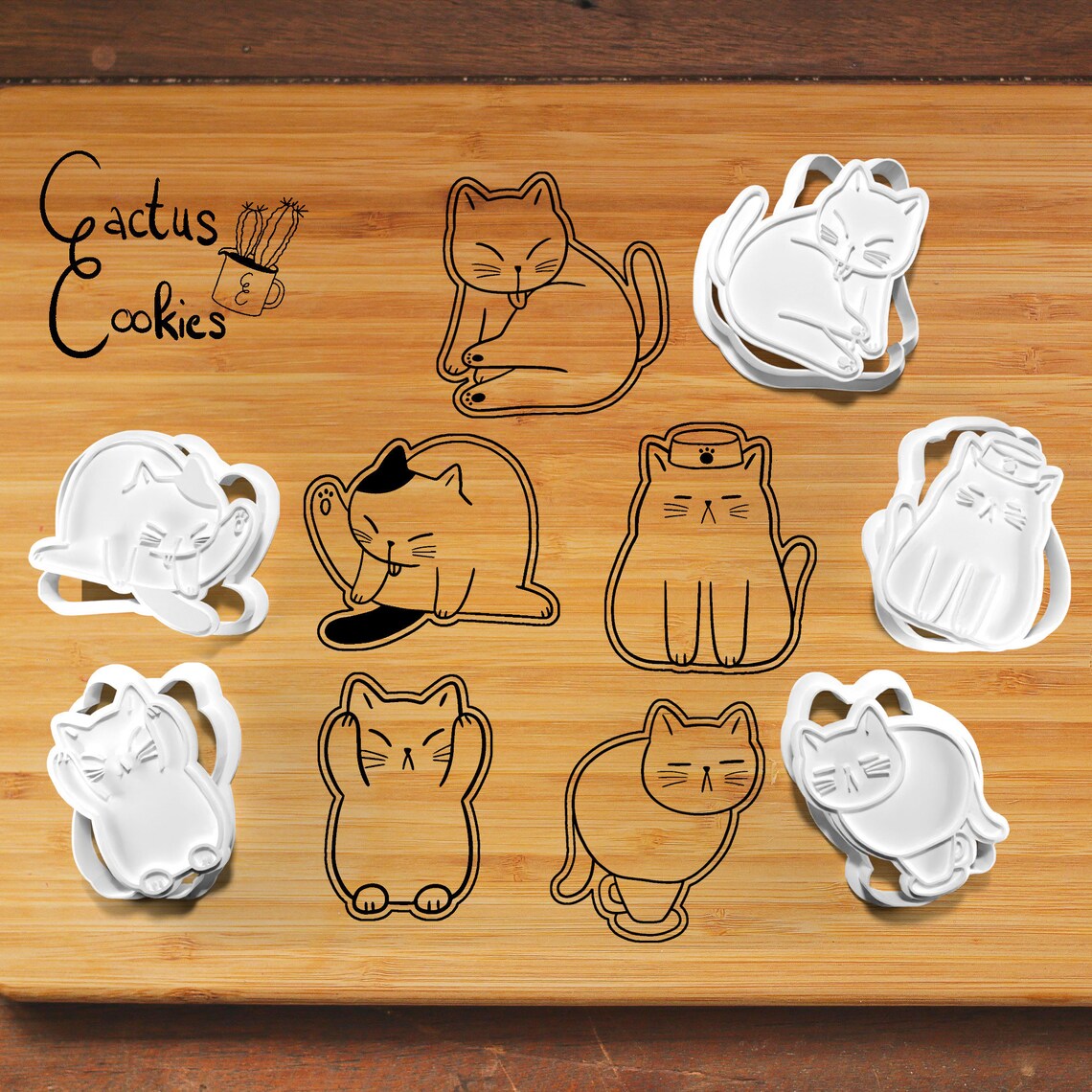 Digital STL File Download for Grumpy Cat Cookie Cutter - Etsy