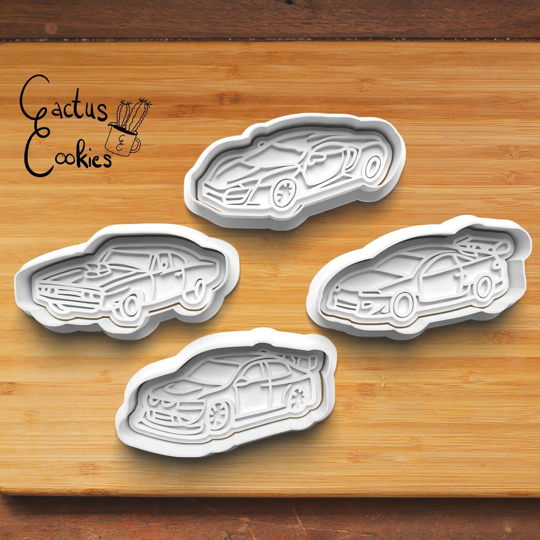 Racing Cars Cookie Cutter STL File (digital Download) - Etsy