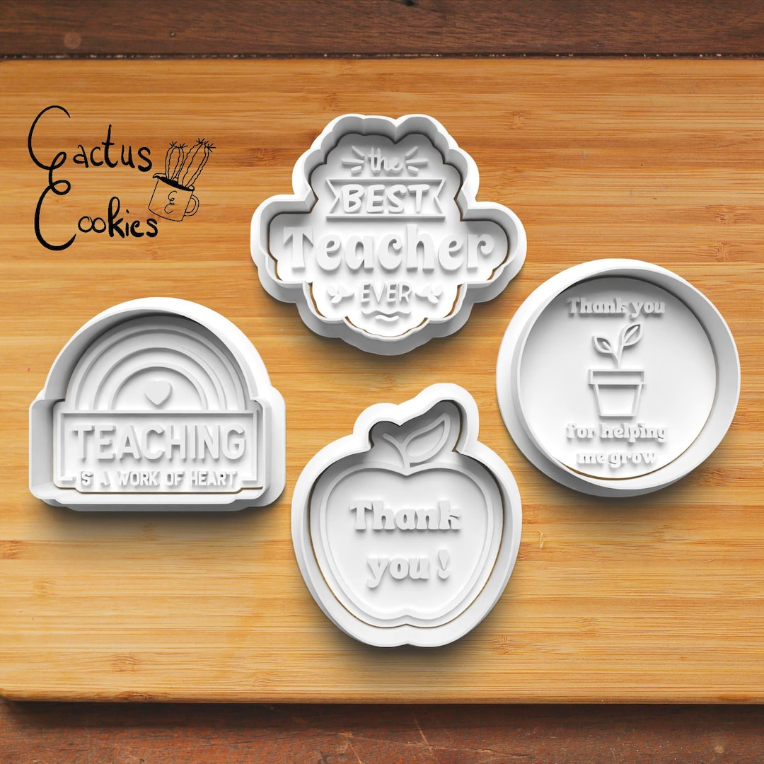 Teacher Gift Cookie Cutter STL File (digital Download) - Etsy