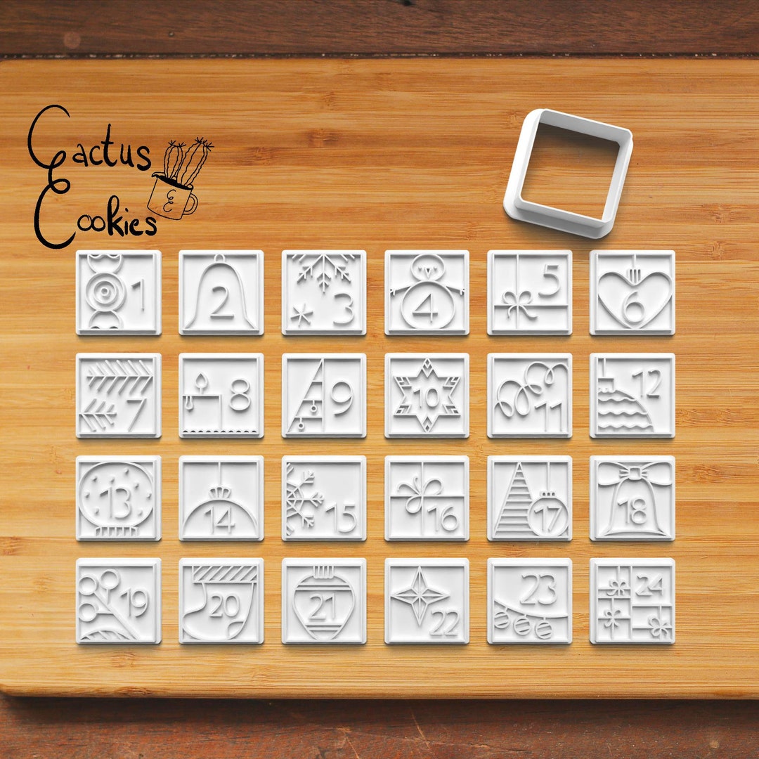 Advent Calendar Cookie Cutter STL File (digital Download) - Etsy