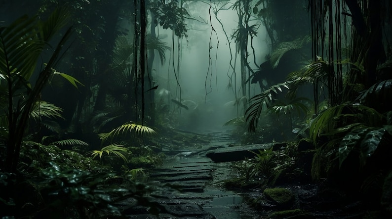 Foggy Jungle Picture, Wall Art, Digital Art - Etsy