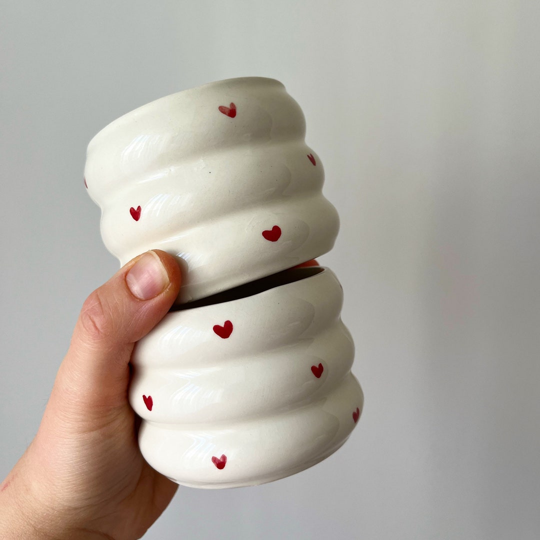 Picnic Mini - Little Hearts Handmade Ceramic Mug - Etsy
