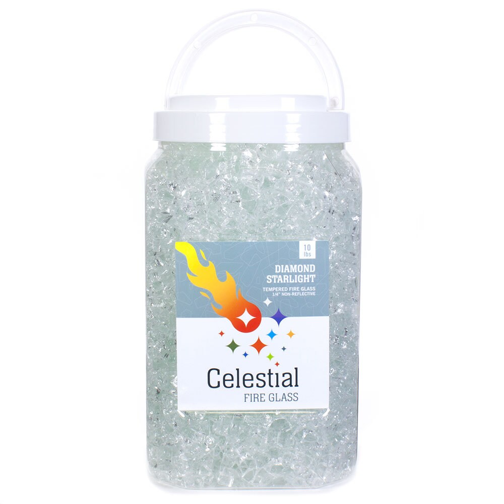 Fire Glass: 1/4-inch Thick Diamond Starlight Clear, Tempered ...