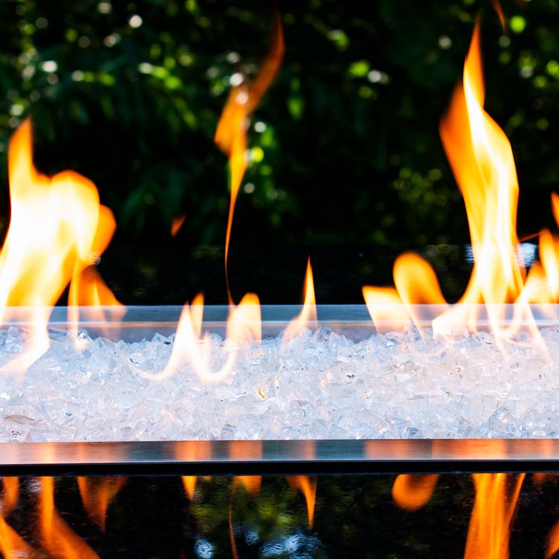 Fire Glass: 1/4-inch Thick Diamond Starlight Clear, Tempered ...