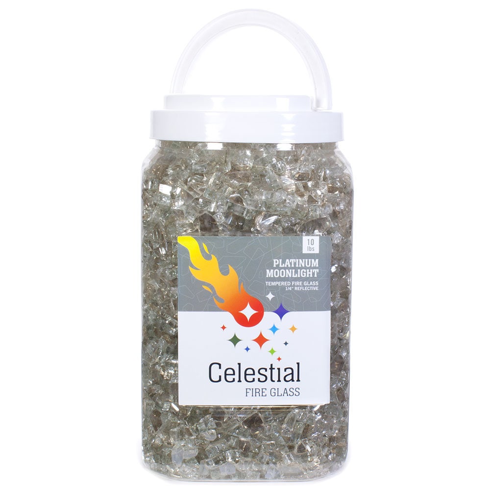 Fire Glass: 1/4-inch Thick Platinum Moonlight, Tempered & Reflective ...