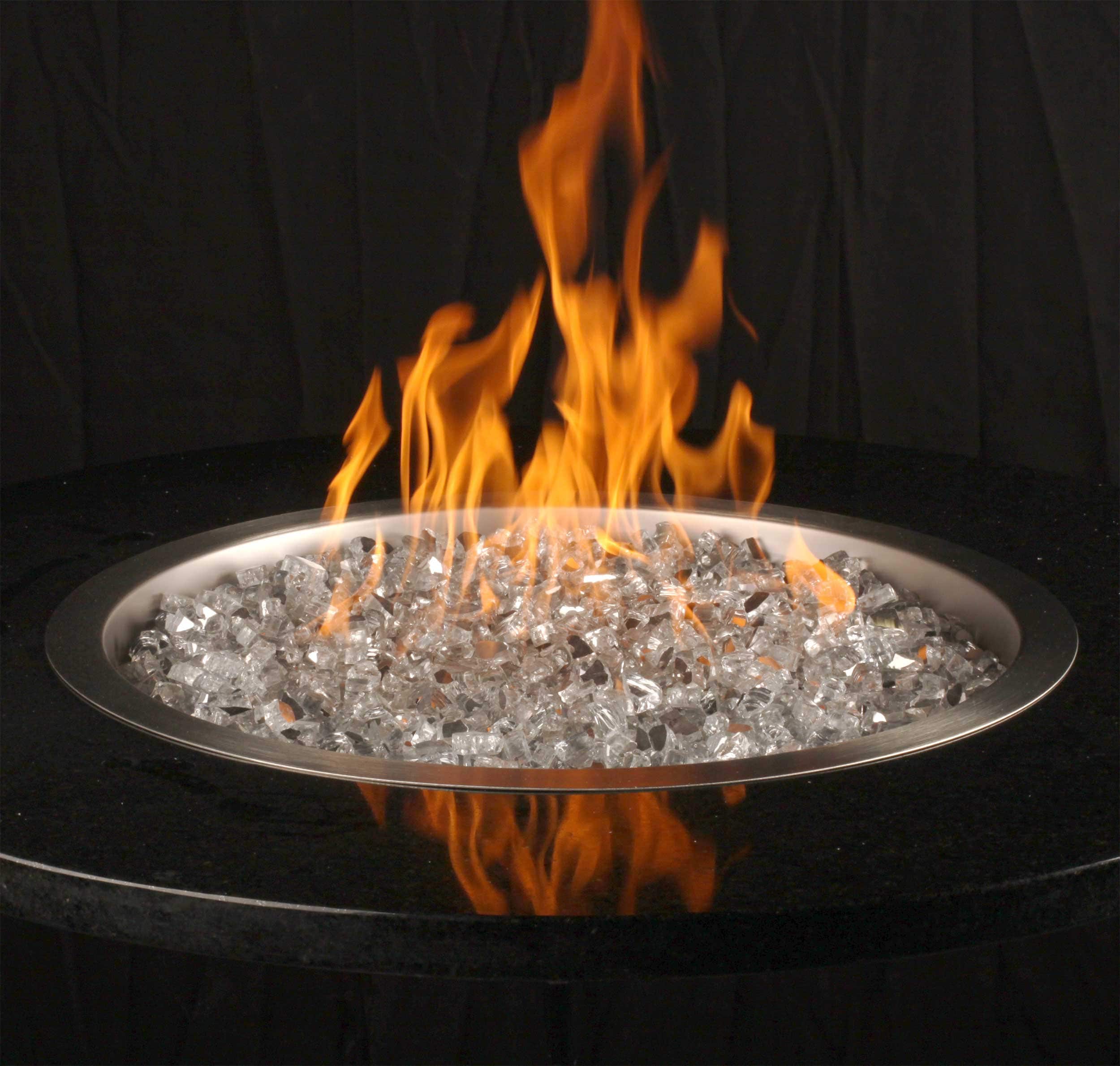 Fire Glass: 1/2-inch Thick Diamond Starlight Tempered & - Etsy