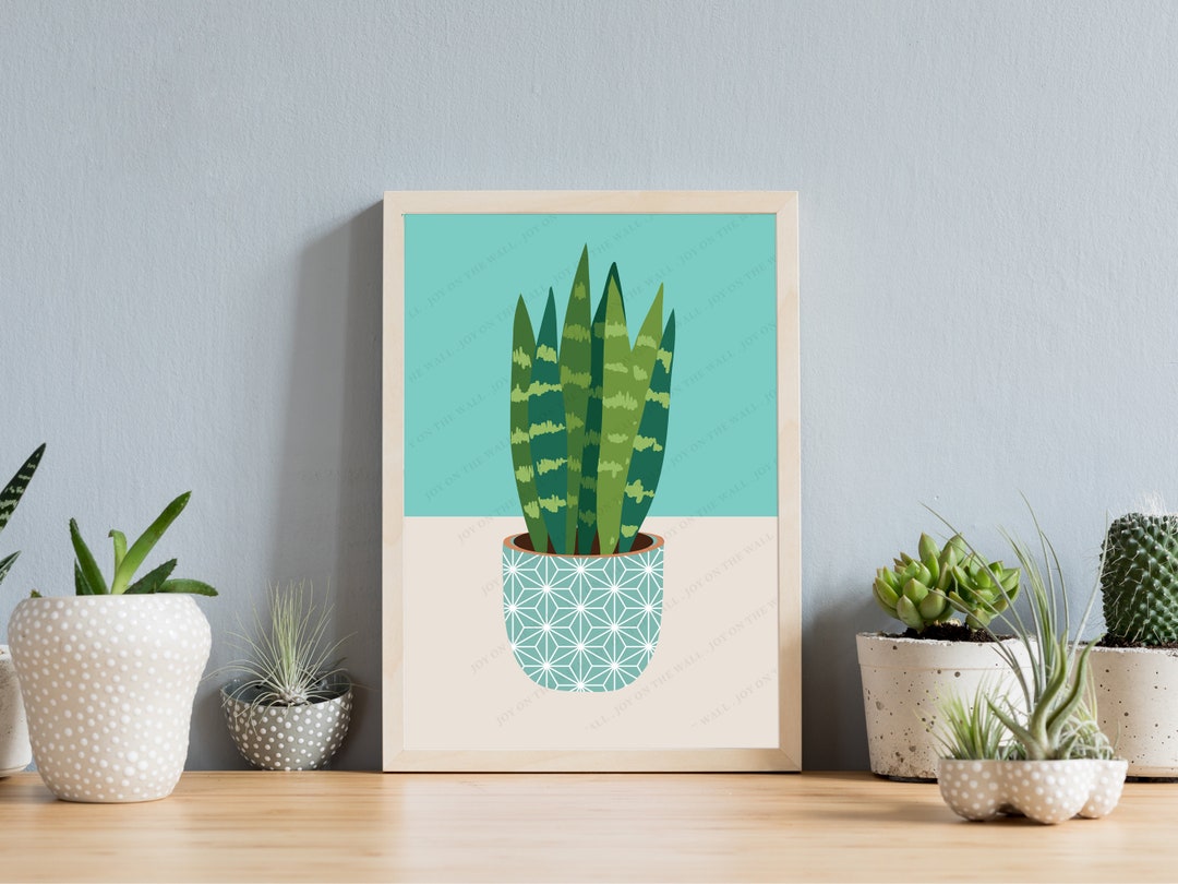 Snake Plant Print, Printable Plant Art, House Plants Art Print ...
