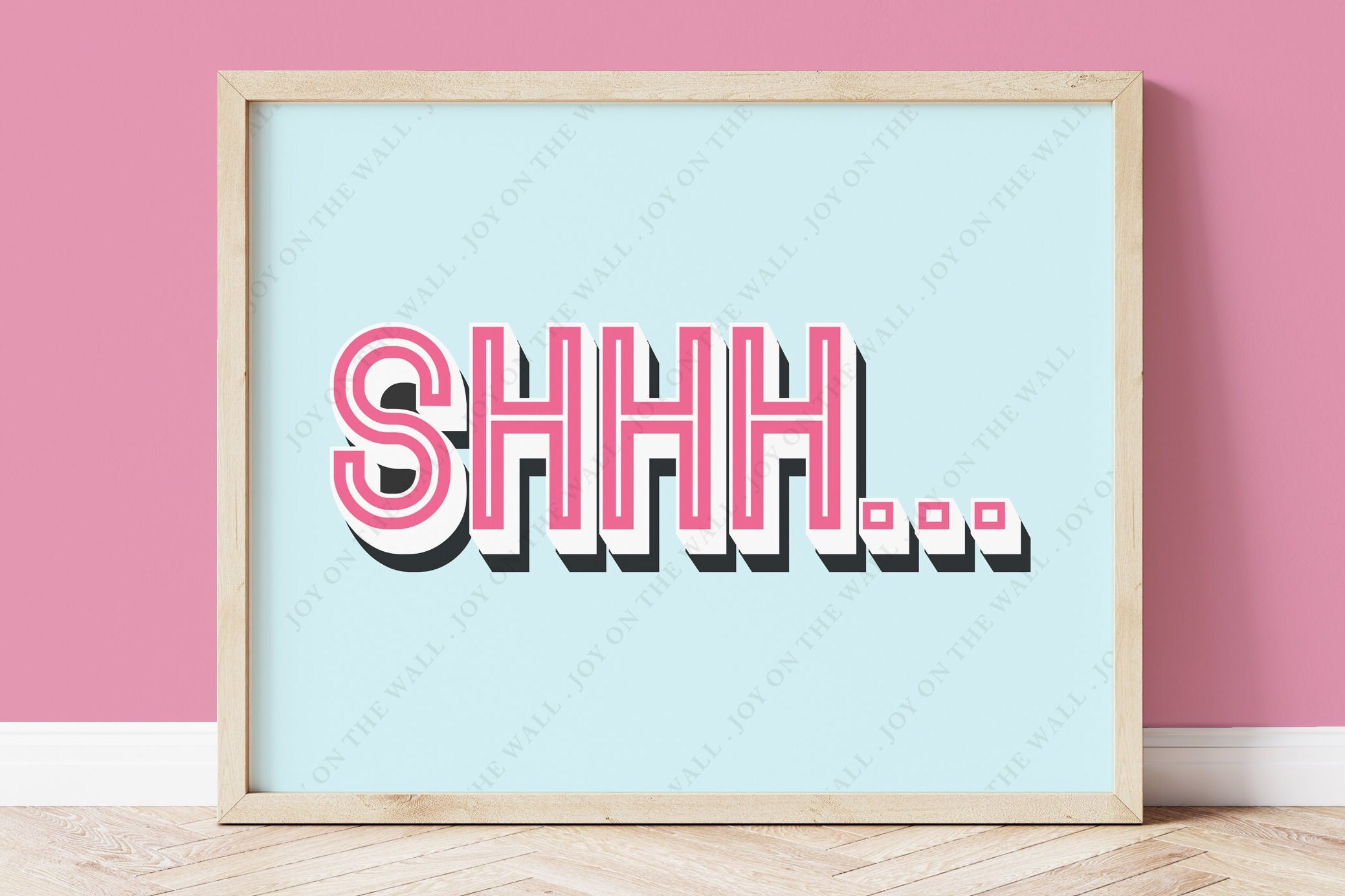 Shhh Wall Art Print Shhh.. Poster Printable Quote Digital Download Art ...