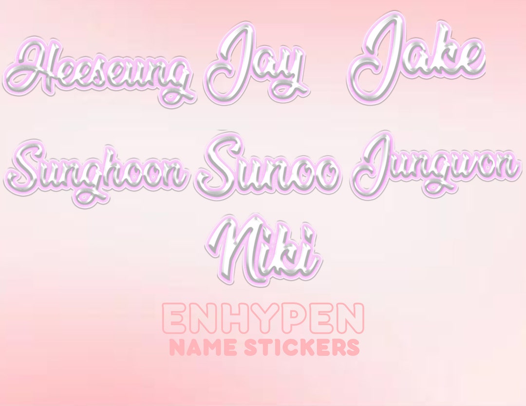 Enhypen Name Stickers - Etsy