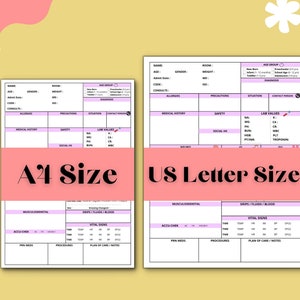 Editable Pediatric Nurse Report Sheet: PICU Handoff Template (A4/LETTER ...