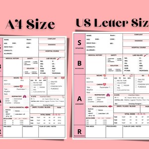 SBAR Nursing Report Sheet Printable Nurse Student SBAR Report - Etsy Canada