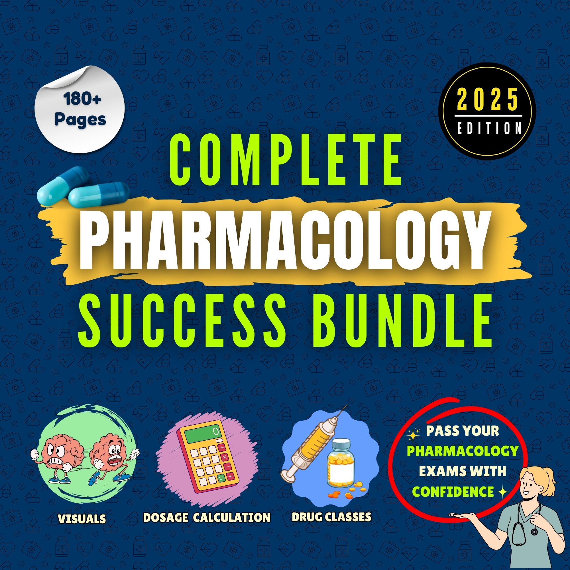 Pharmacology Nursing Study Guide Bundle, 140 Drug Classes, Cardiac ...