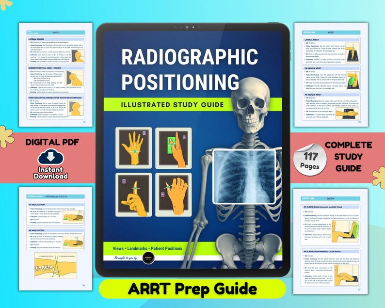 Xray Positioning Study Guide, Rad Tech Review Guide, Radiographic ...