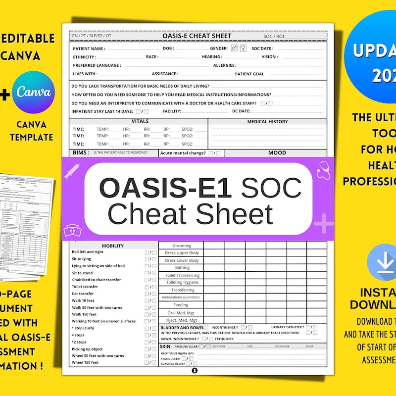 Oasis Nurse Template - Etsy