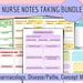 Nurse Note Taking BUNDLE, Printable Nursing School Notes, Concept Map ...