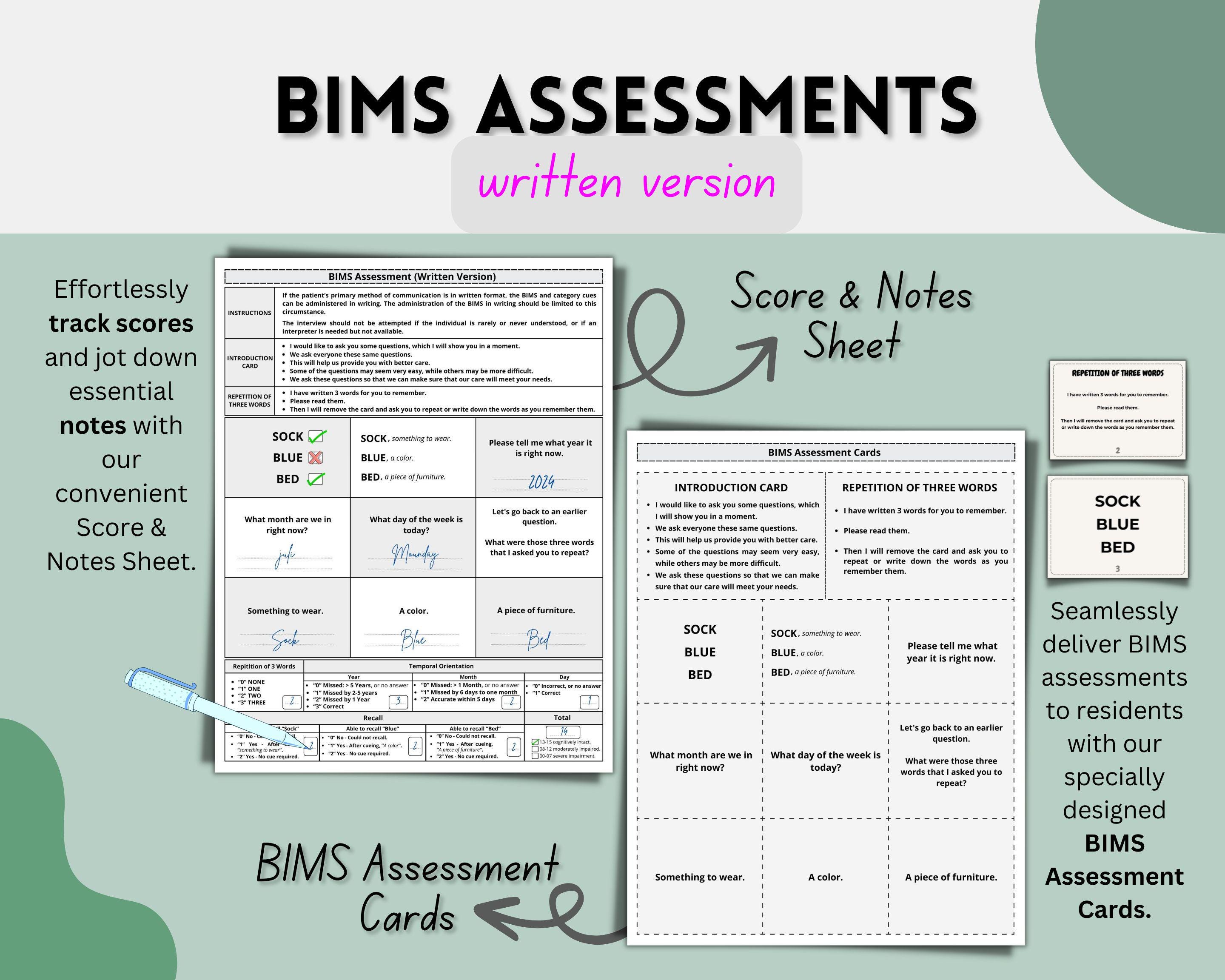 OASIS-E Home Health Nursing Cheat Sheet Bundle: BIMS, Wound ...