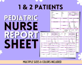 1 Patient Pediatric Report Sheet - Etsy