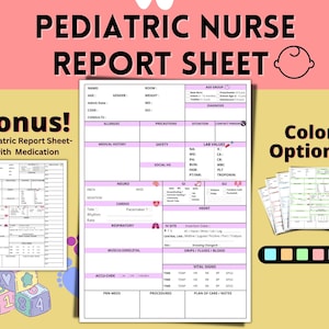 Pediatric Nurse Report Sheet, Peds Nursing Brain, Pediatrics Handoff ...