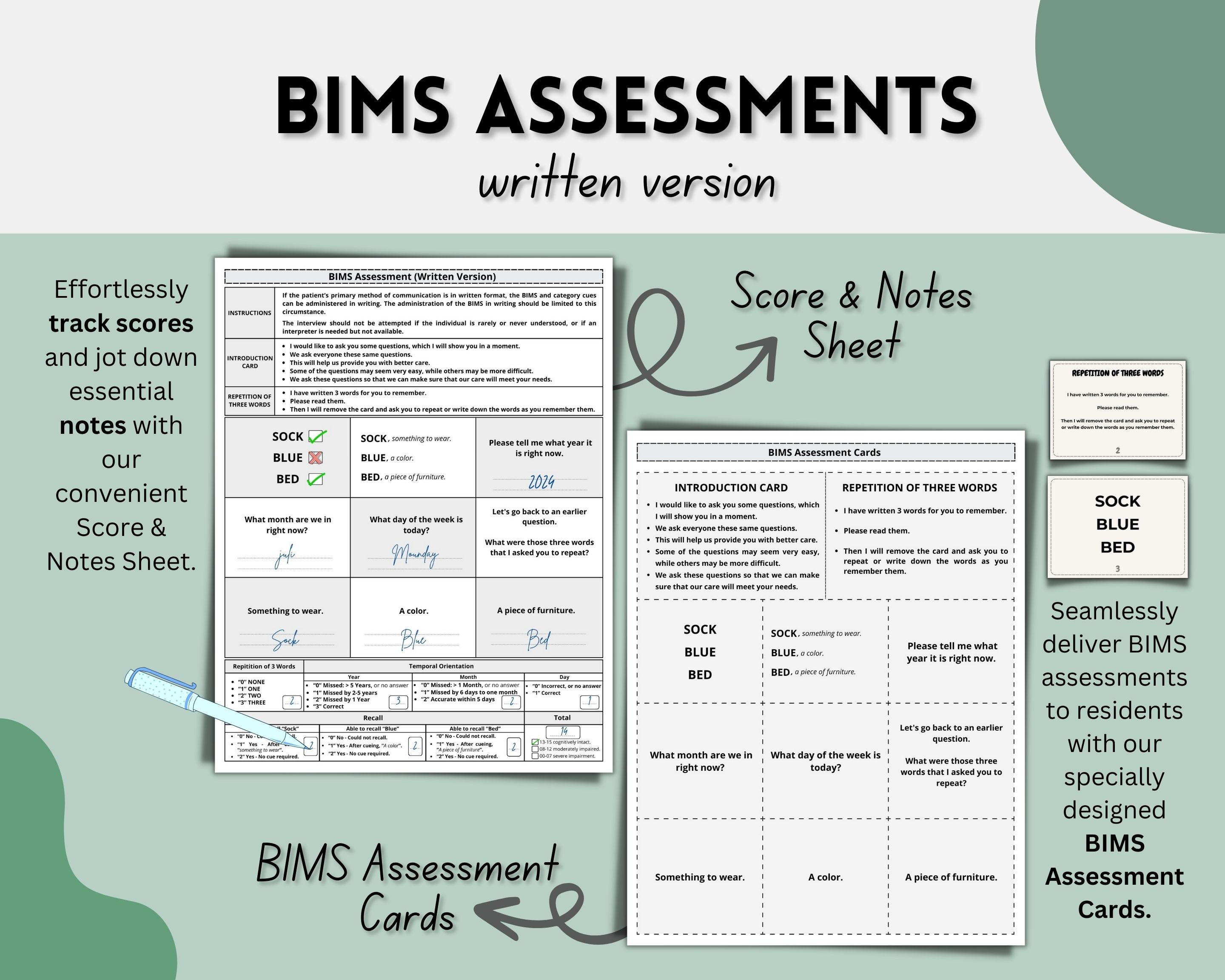 OASIS-E Cheat Sheet Ultimate Bundle, Start of Care Template, BIMS ...