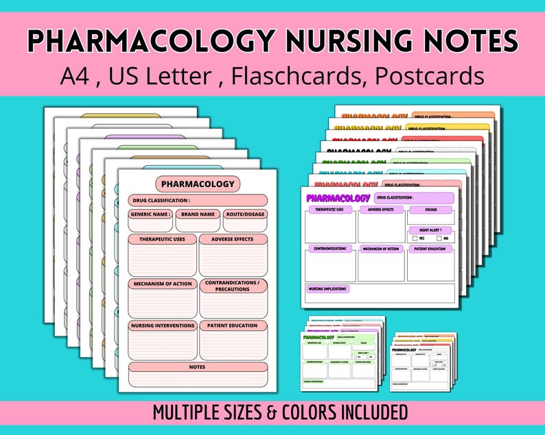 All-in-one Nursing Note-taking Kit: Concept Maps, Pharmacology, Disease ...