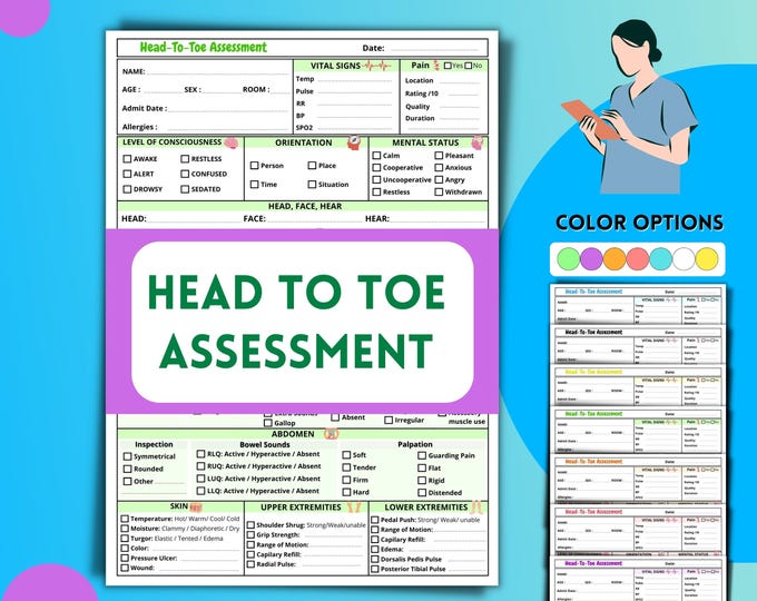 Head to Toe Assessment Nursing Template - Head to Toe Assessment ...