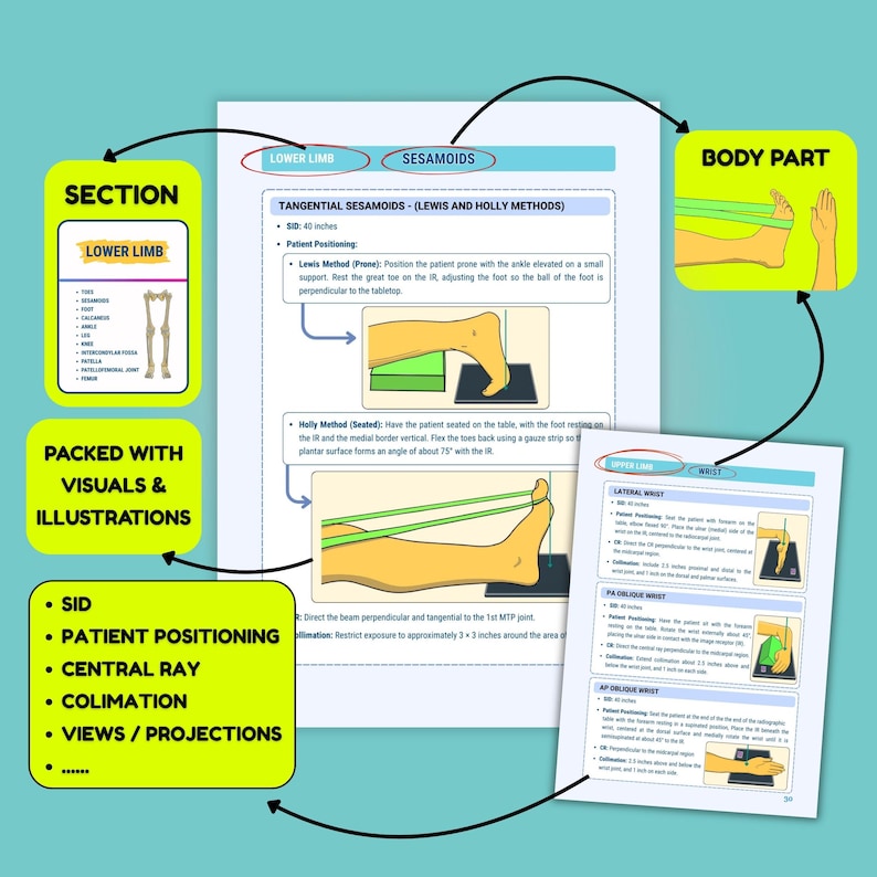 Illustrated Radiographic Positioning Study Guide, ARRT Exam Prep Book ...
