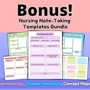 Pharmacology Cheat Sheet Bundle, Nursing Notes Study Guide | 120+ Drug ...
