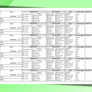 CNA Shift Report Sheet – Editable Care Planner for Certified Nursing ...