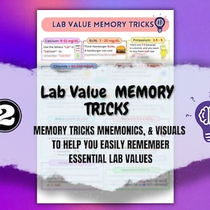 Nursing Lab Values Bundle: Cheat Sheets, Memory Tricks, Interpretation ...