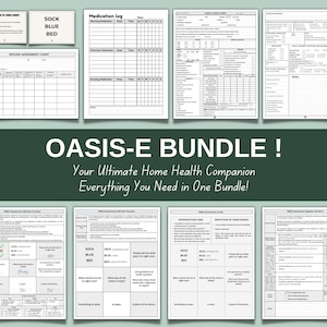 OASIS-E Cheat Sheet Ultimate Bundle, Start of Care Template, BIMS ...