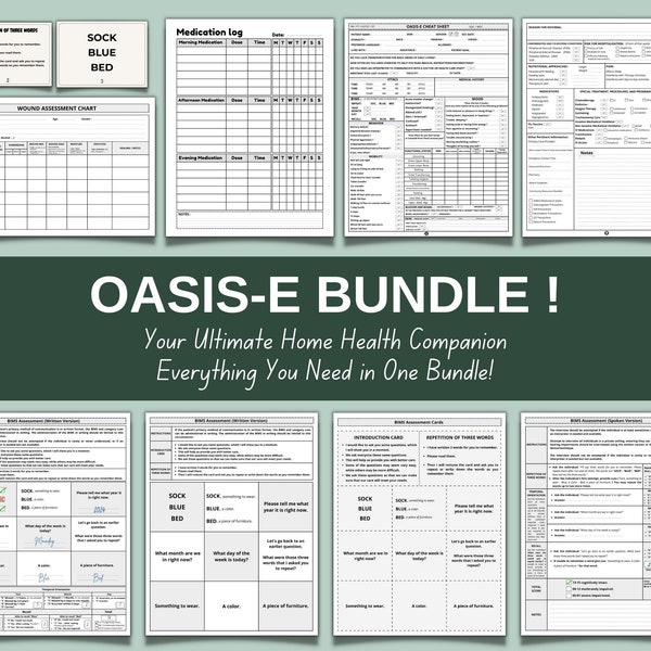 Home Health Documentation Cheat Sheet - Etsy