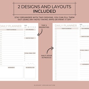 Digital Daily Planner 2022 2023, Work From Home Planner, Undated ...