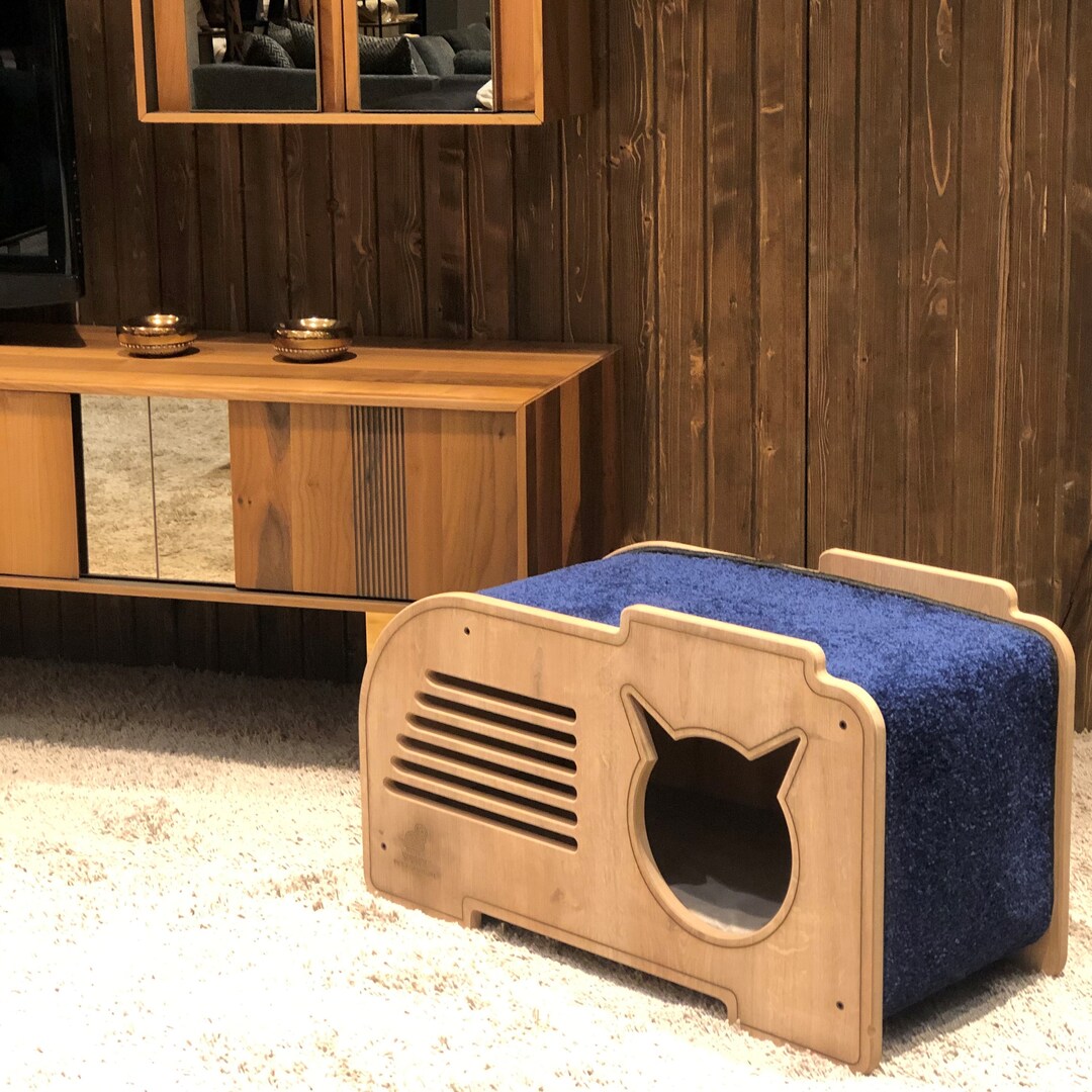 Cat House for Large Cats Made of MDF Wood, FSC Certified With ...