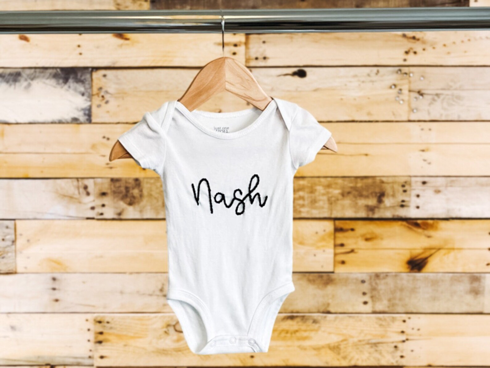 Personalized Hand Embroidered Baby Name Onesie - Etsy