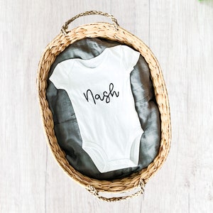 Personalized Hand Embroidered Baby Name Onesie - Etsy
