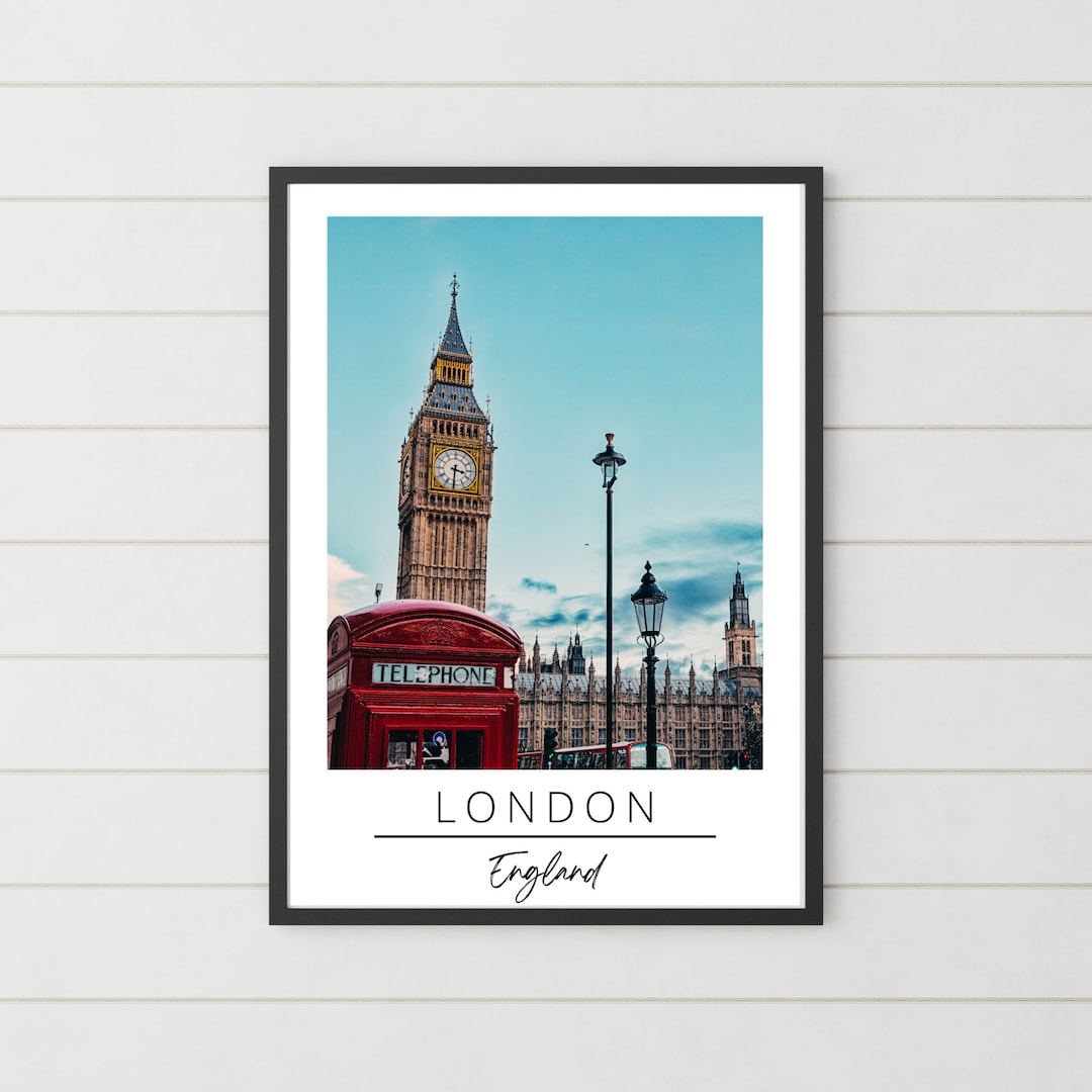 London, England Travel Trip Digital Print, Popular City Town Prints A4 ...