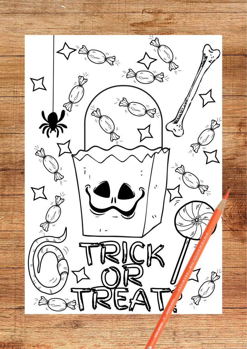 Printable Cute Halloween Colouring Pages, Halloween Mindful Colouring ...