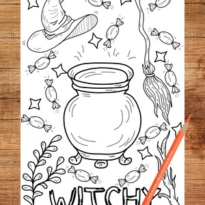 Printable Cute Halloween Colouring Pages, Halloween Mindful Colouring ...