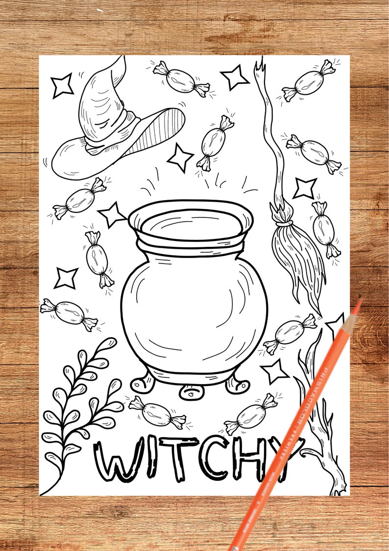 Printable Cute Halloween Colouring Pages, Halloween Mindful Colouring ...