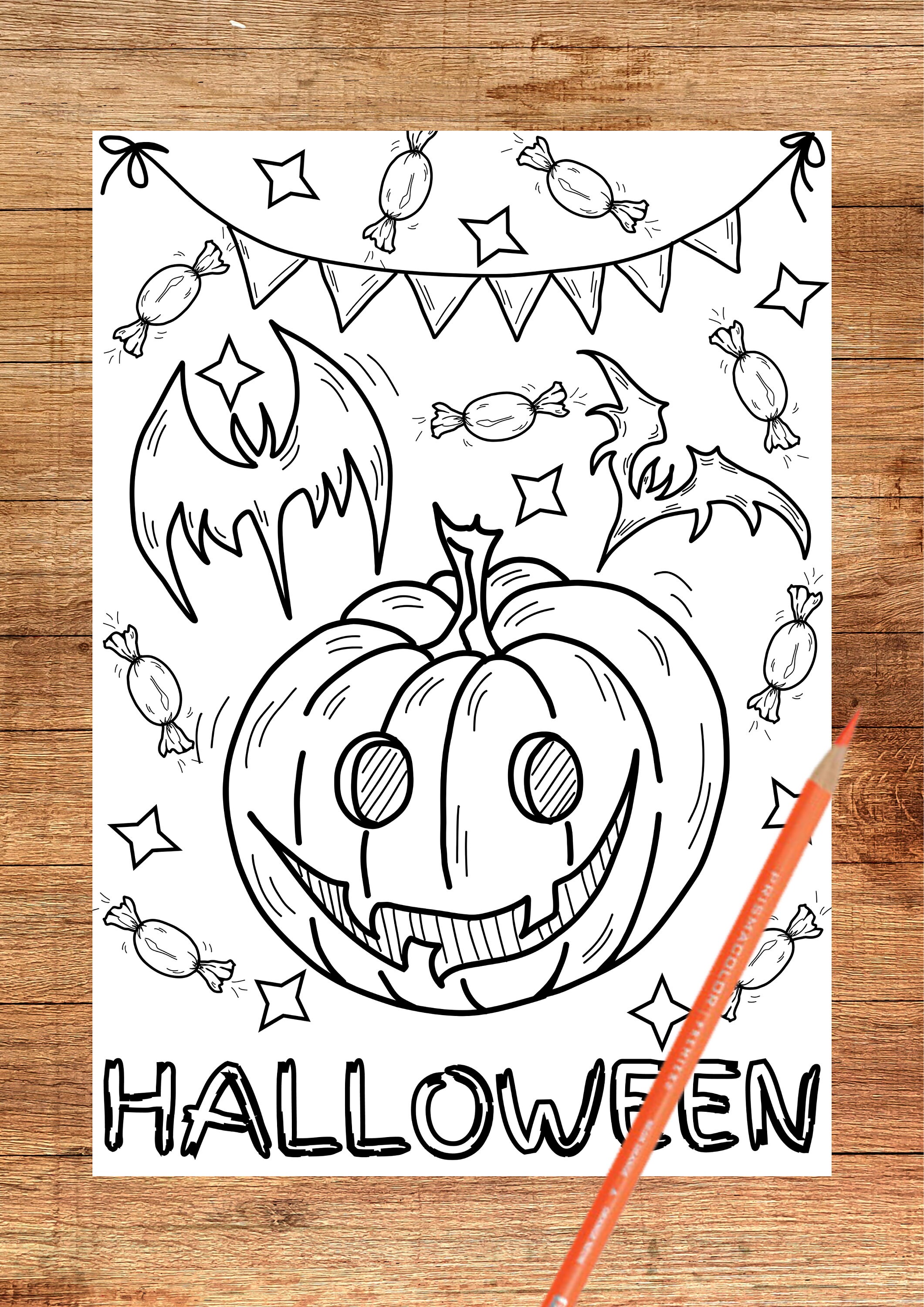Printable Cute Halloween Colouring Pages, Halloween Mindful Colouring ...