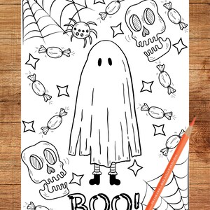 Printable Cute Halloween Colouring Pages, Halloween Mindful Colouring ...